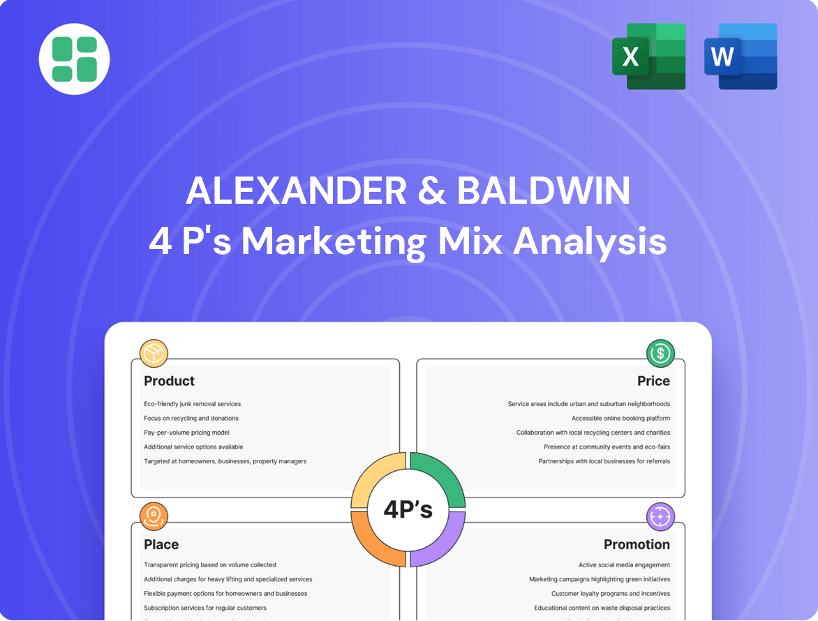 Marketing Mix Analysis of Alexander & Baldwin – Pestel-analysis.com